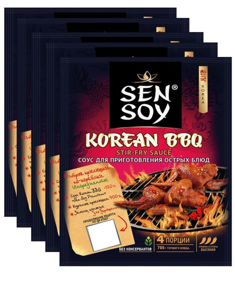 Соус Premium Korean BBQ (Барбекю) sen soy 120 гр - 5 штук купить на OZON по низкой цене (1887438262)
