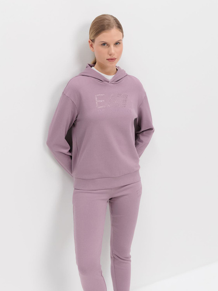 Свитшот Женский EA7 пыльная роза Хлопок, Полиэстер, размер 44, 46 Камбоджа купить c доставкой на ...