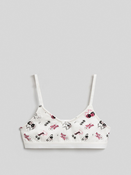 Бюстгальтер Девочки Acoola, размер 146, 152 белый, розовый Трикотаж, Хлопок Спортивный Китай Без ...