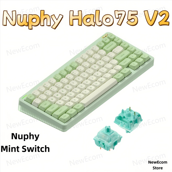 NuPhy Клавиатура беспроводная Halo75 V2 Mint Switch, (Nuphy Mint), Английская раскладка, светло ...