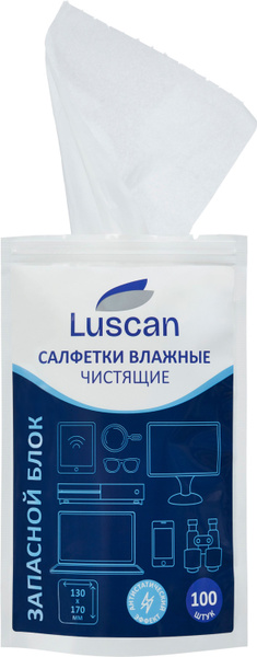 Салфетки влажные Luscan для экранов сменный блок для туб, 100 штук в упаковке купить на OZON по ...
