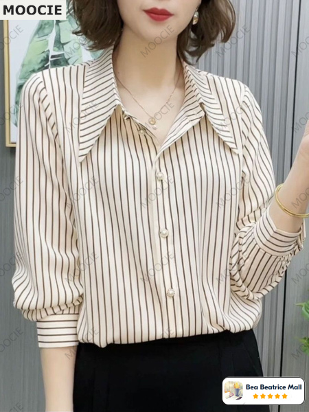 Блузка Женский MOOCIE бежевый Лавсан, размер 44 Китай Повседневный купить c доставкой на OZON по ...