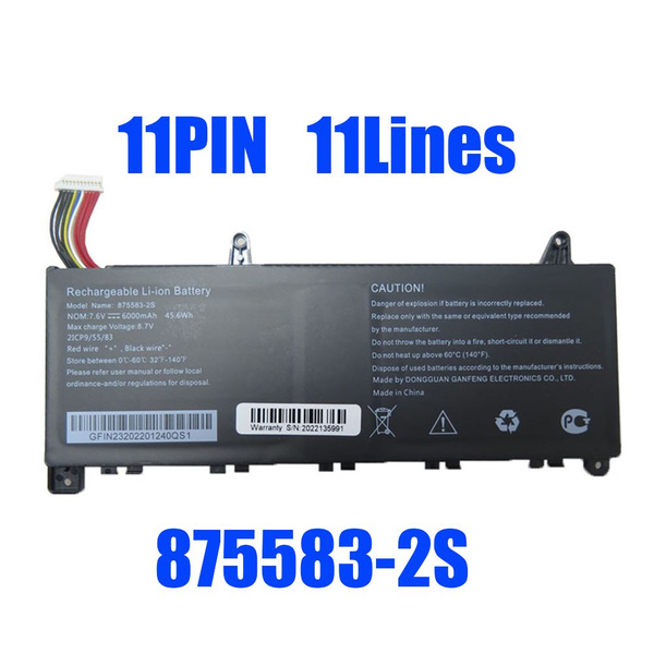 RTDPART Аккумулятор для ноутбука 6000 мАч, (875583-2S 7.6V 6000MAH 45 ...