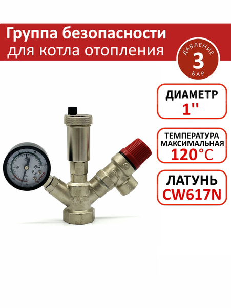 Группа безопасности котла 3 бар МИНИ VIEIR, никелированная латунь купить на OZON по низкой цене ...