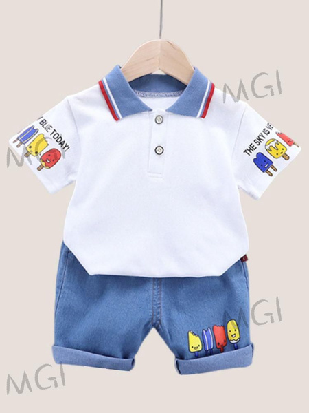 Твинсет Девочки, Мальчики BCATON кофейная роза Хлопок, Политекс, размер 100 облегающий Короткий ...