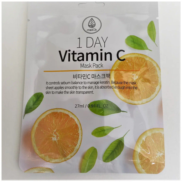 Med B 1 Day Vitamin C Mask Pack Маска тканевая для лица с витамином С ...