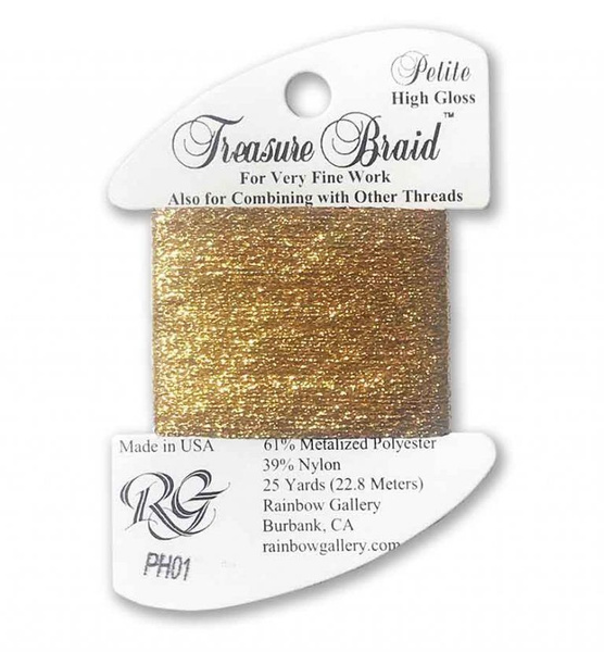 Rainbow Gallery Petite Treasure Braid PH01 - Gold (Hi Gloss ...