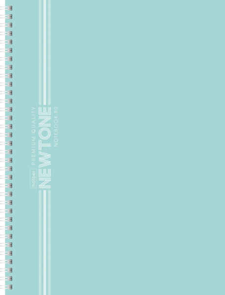 Тетрадь Hatber 80 листов А4 линия, Soft-touch на гребне, premium NEWtone PASTEL Зеленый нефрит ...