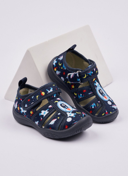 Сандалии Мальчики KENKA, размер 27 Текстиль, ПВХ (поливинилхлорид) Легкая модель, Мягкая стелька ...