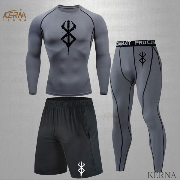 Рашгард Мужской, Женский KERNA серый Длинный, размер 54 Полиэфирное волокно, Спандекс облегающий ...