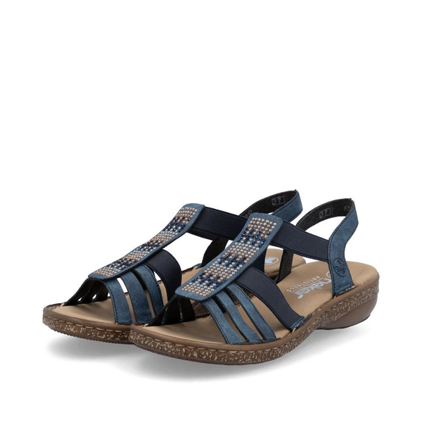 Сандалии Женский Rieker, размер 38 Искусственная кожа Мягкая стелька G Лето Швейцария Без ...