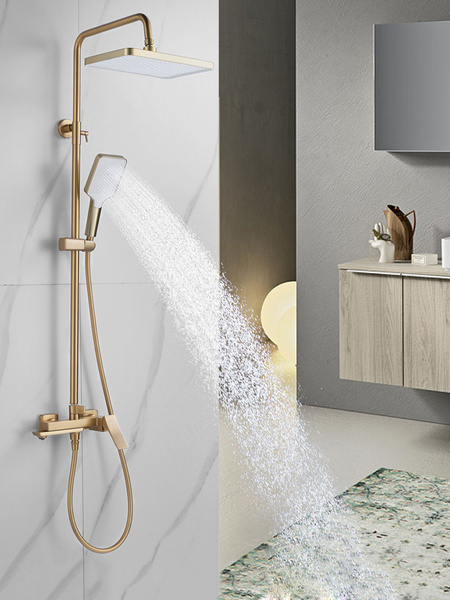 Душевая система с тропическим душем и смесителем Shevanik S4436G купить на OZON по низкой цене ...