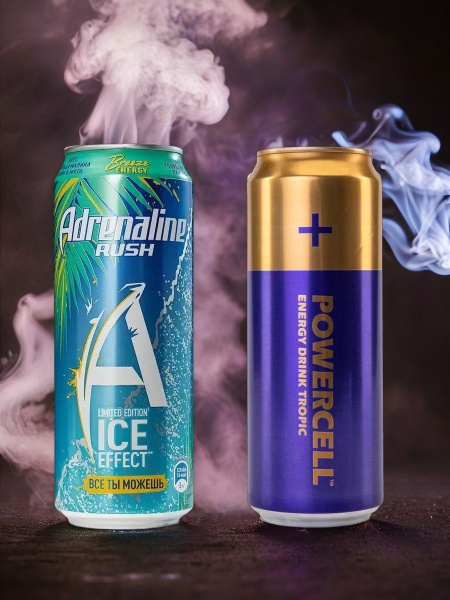 Энергетик Adrenaline Ice + энергетик POWERCELL TROPIC купить на OZON по низкой цене (2045175137)