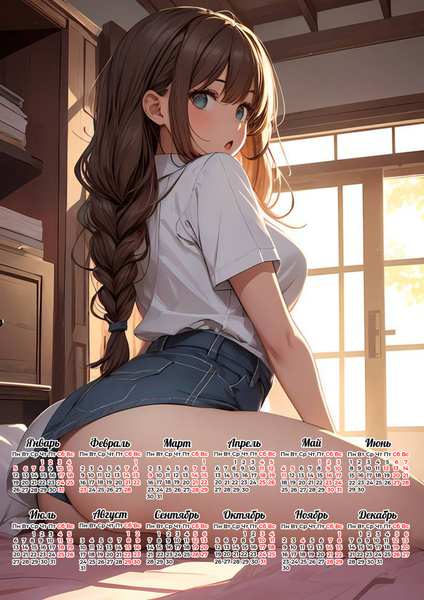 Календарь "Красивые девушки. Аниме 18+" на 2026, формат А4 с ламинацией купить на OZON по низкой ...