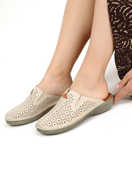 Сабо Женский Covani Натуральная кожа 7, размер 40 Толстая подошва, Открытый нос Стандартный ...