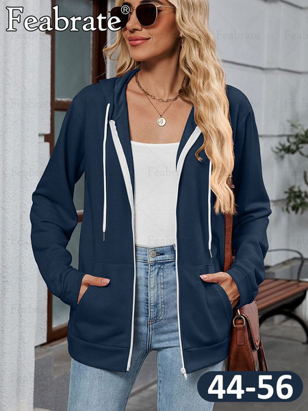 Лонгслив Женский Feabrate бриллиантово-синий Длинный, размер 44 Хлопок, Полиэфирное волокно ...