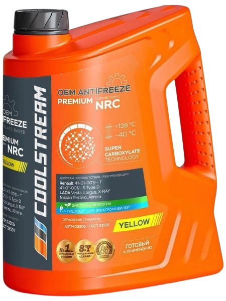 COOLSTREAM антифриз желтый NRC 5кг купить на OZON по низкой цене (865708794)