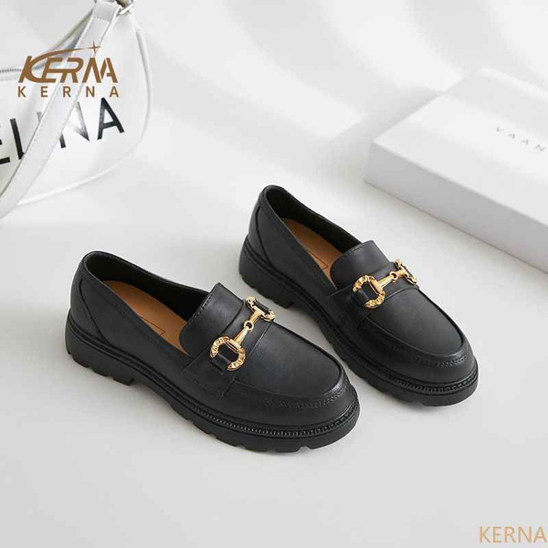 Лоферы Женский KERNA черный, размер 37 Без каблука Лето R (средняя) Без застёжки Китай купить c ...