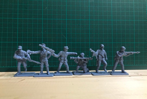 Набор солдатиков Немецкая армия Рыжий кот (Hing Fat), 58 мм, 6 фигур ...