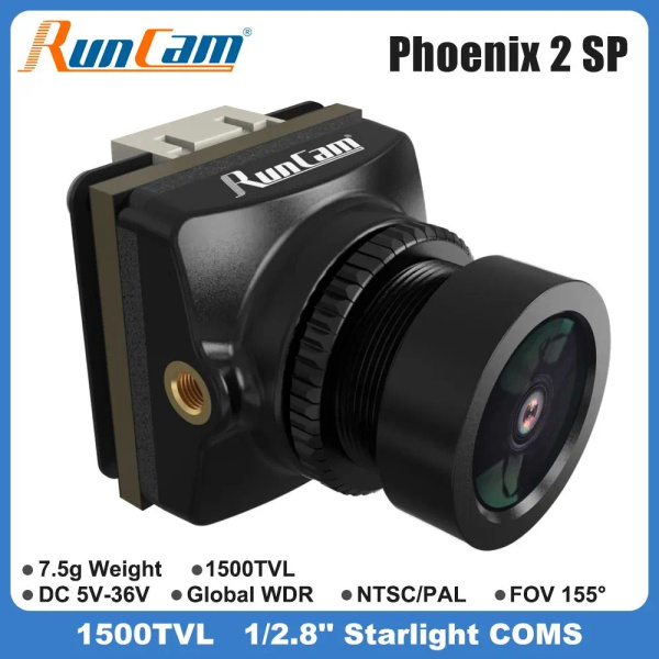 RunCam Phoenix 2 SP - камера 1500TVL (1/2.8" CMOS, WDR, 155 FOV) для ...