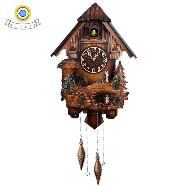 Часы С Кукушкой Настенные Деревянные Механические xc - купить по низкой ...
