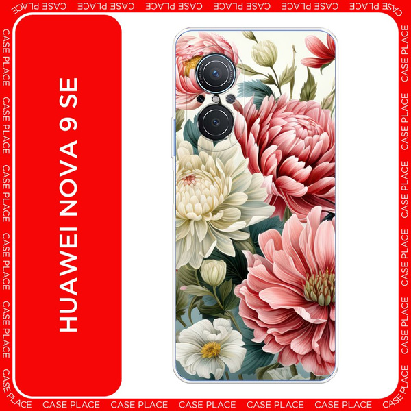 Силиконовый чехол на Huawei Nova 9 SE / Хуавей Нова 9 SE Садовые цветы ...