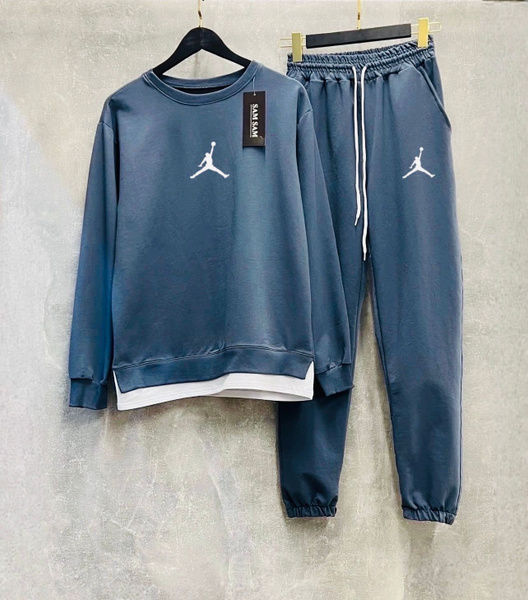 Костюм спортивный Мужской Jordan Спортивный темно-серый, размер 52, 54 ...