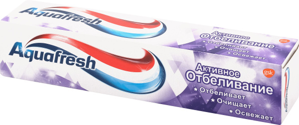Зубная паста AQUAFRESH Активное отбеливание, 100 мл / Отбеливающая ...