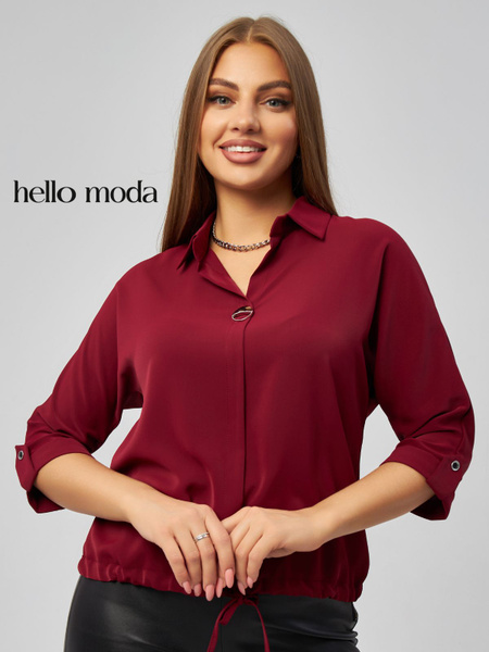 Блузка HELLO MODA! - купить с доставкой по выгодным ценам в интернет-магазине OZON (1123277464)