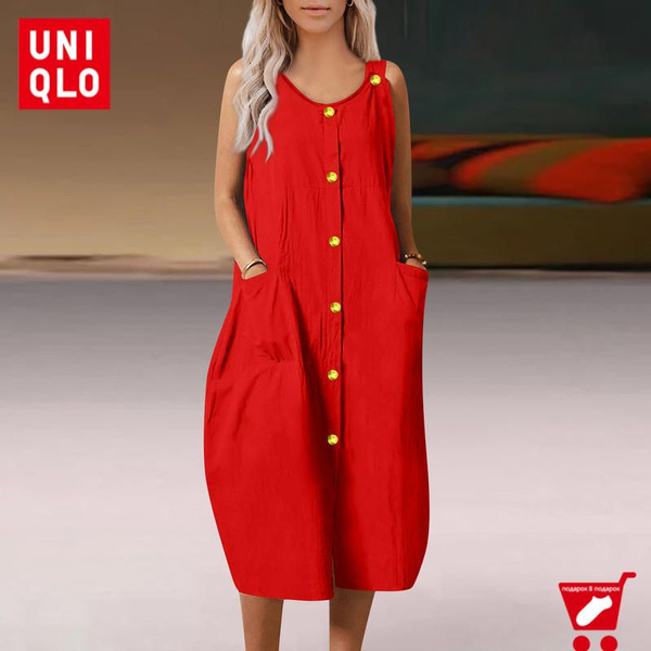 Платья Женские Летние Вечерние на свадьбу Uniqlo ,L Бег, Женский, На ...