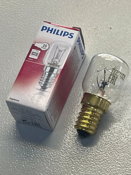 Лампа накаливания Philips Appliance, жаростойкая для СВЧ и духовых ...