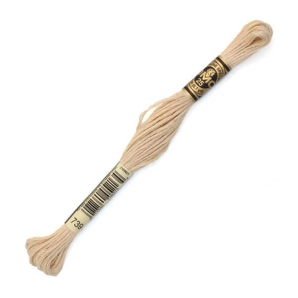 Мулине ДМС нитки для вышивания DMC, 8 м, 1 шт, цвет 739 купить на OZON ...