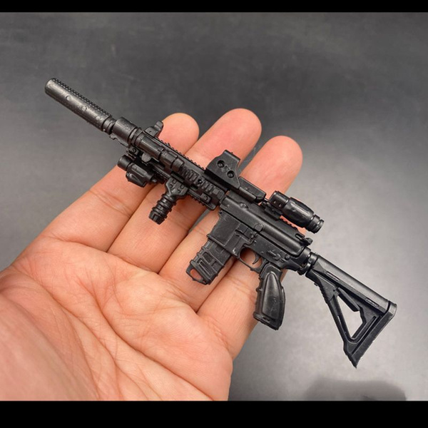 1 / 6 Мини-модель Пистолета-пулемета, Черный, Пластик, Легко Собирается ...