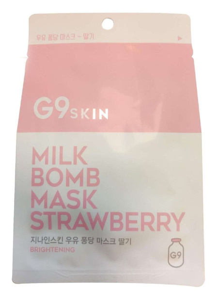 G9SKIN/Маска тканевая G9SKIN MILK BOMB MASK-Strawberry 25мл 5 шт ...