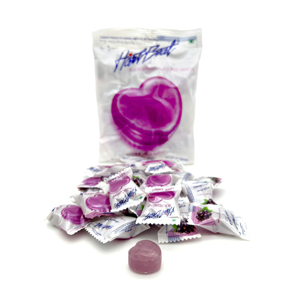 Hartbeat Конфеты карамель леденцовая Черная смородина Jumbo Love Candy ...