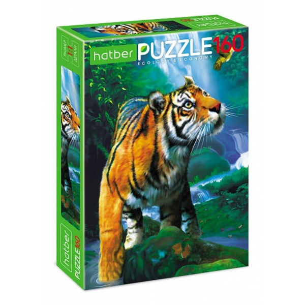 Пазл Hatber Тигр на 160 детал. - купить с доставкой по выгодным ценам в интернет-магазине OZON ...