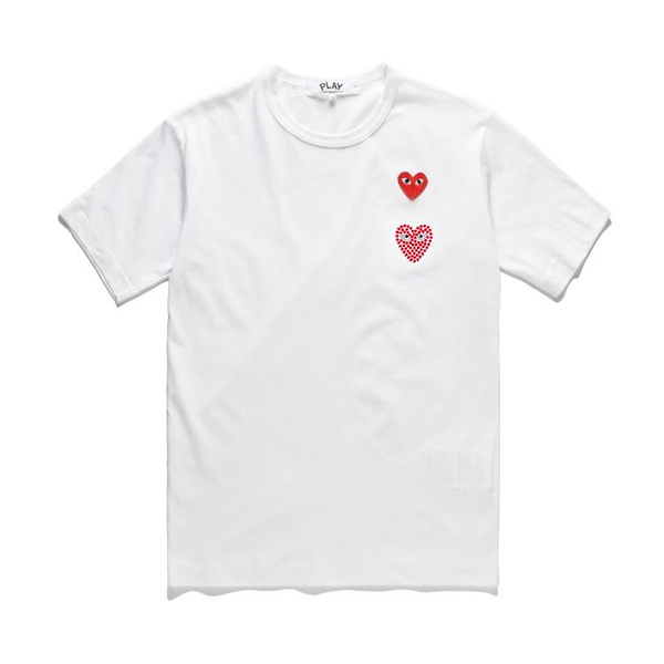 Футболка Comme des Garcons, размер универсальный, цвет белый, cotton ...