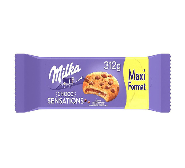 Печенье Milka Cookies Sensation Maxi с мягкой шоколадной начинкой, 312 ...