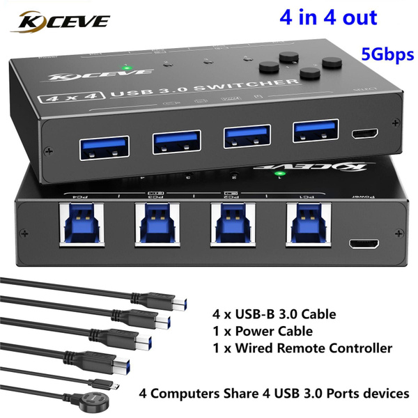 Коммутатор 4 IN 4 Out USB 3.0 Switch - купить по выгодной цене в ...