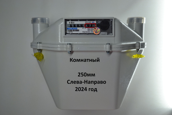 Счетчик газа NOVOGAS СГМН-1М-G6 Комнатный,250 мм, Слева-направо;2024 ...