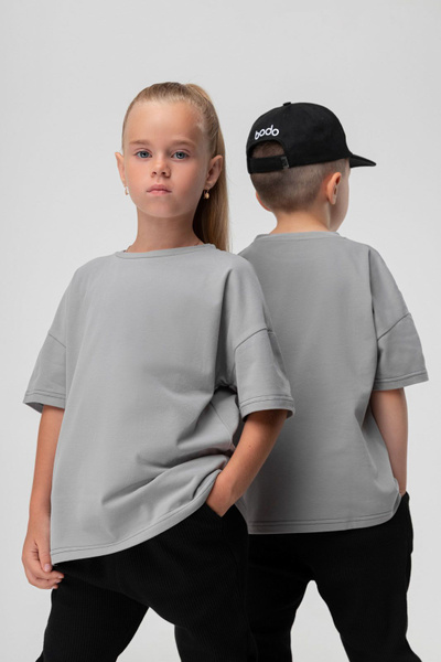 Футболка BODO, размер 110, 116, цвет серый, 92% хлопок 8% лайкра - купить по выгодной цене в ...