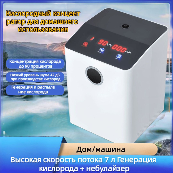 Домашний кислородный небулайзер, маленький портативный кислородный ...