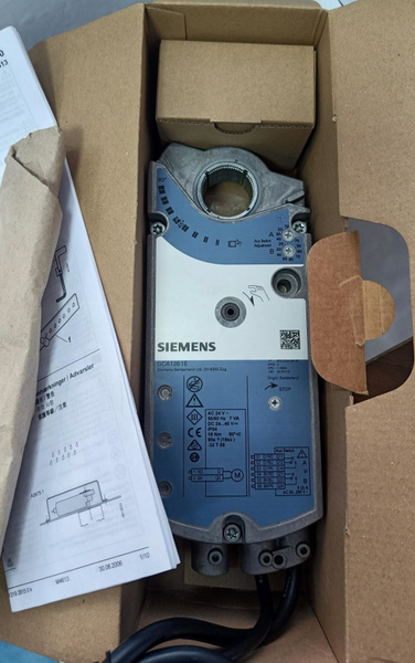 Привод воздушной заслонки GCA126.1E Siemens, 25V, поворотного типа 18 ...