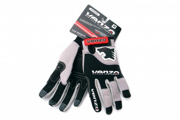 Велоперчатки VENZO Full Fingler VZ-F29-001 купить на OZON по низкой ...