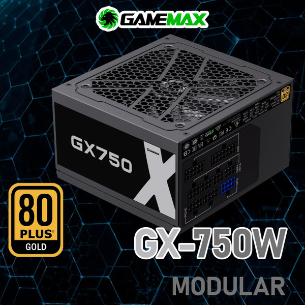 Блок питания для ПК 750W 80+ Gold модульный GameMax GX-750-Modular ...