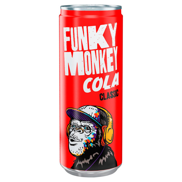 Напиток безалкогольный " Funky Monkey Cola classic сильногазированный 0,33л ж/б*1шт - купить с ...