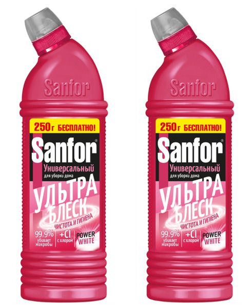 Sanfor Универсальное чистящее средство Ультра блеск, 1000 мл, 2 шт - купить с доставкой по ...
