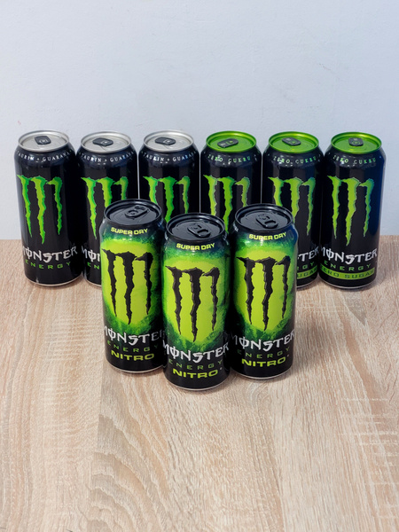 Характеристики (9 шт.) Супер Грин Комбо Энергетический напиток Monster ...