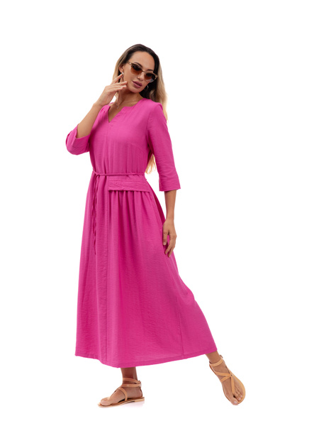 Платье Женский Rosso Style фуксия Короткий, размер 48 Без застежки купить c доставкой на OZON по ...