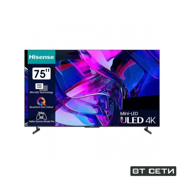 Купить телевизор Hisense 75U7KQ 75" Ultra HD, черный 75" - купить с доставкой по выгодным ценам ...